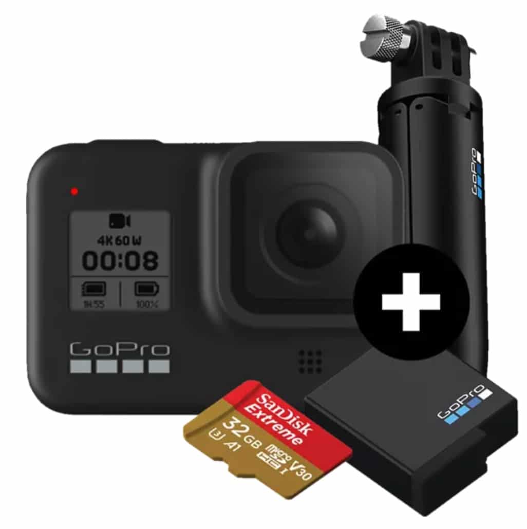 GoPro Hero 8 Bundle 🎥🚴‍♀ inkl. Extra Akkus, Stativ, microSD & mehr ...