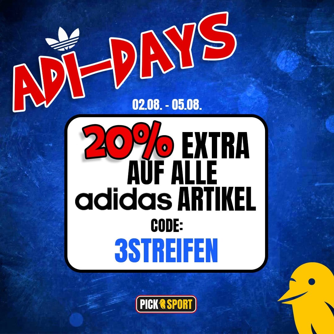 20% Gutschein auf alles von Adidas, z.B. Shirts, Pullis uvm. - MyTopDeals