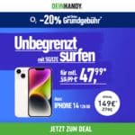 iPhone 14 für nur 149€ im o2 Unlimited Max (unbegrenzt 5G) für 47,99 ...