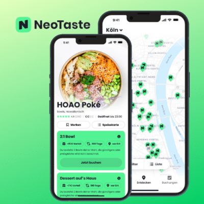 🥗 NeoTaste 6 Monate kostenlos - 2 für 1 Rabatt in Restaurants z.B. Köln ...