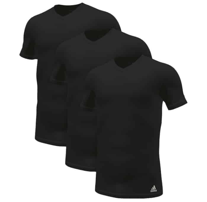 3er Pack Adidas Active Flex Cotton T-Shirts (V-Neck) - MyTopDeals