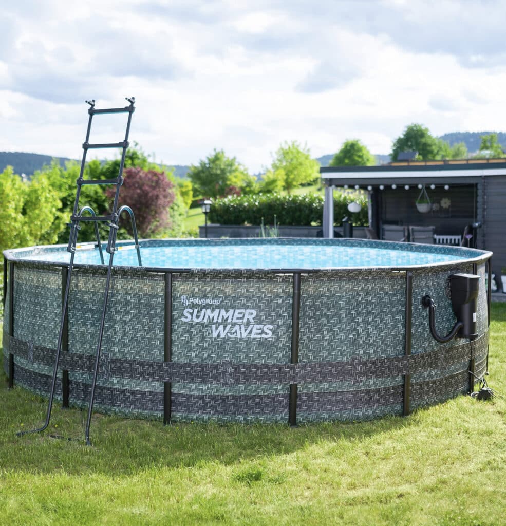 Summer Waves Elite Pool Komplett-Set inkl. Filterpumpe & Poolcover Ø ...