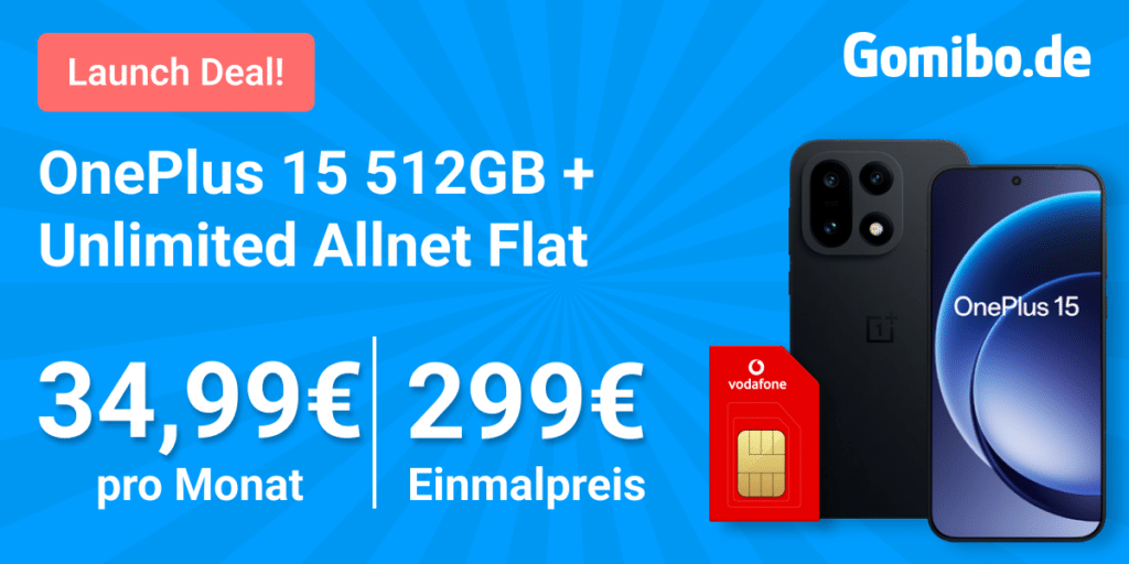 [Eff. GRATIS mit GigaKombi] OnePlus 15 für 239€ + ∞ 5G Vodafone für 34 ...